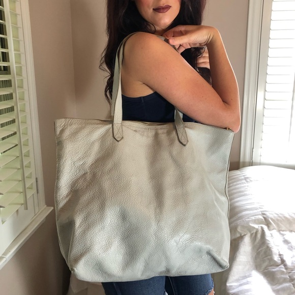 Cuyana | Bags | Large Cuyana Sky Blue Leather Tote Bag Purse | Poshmark